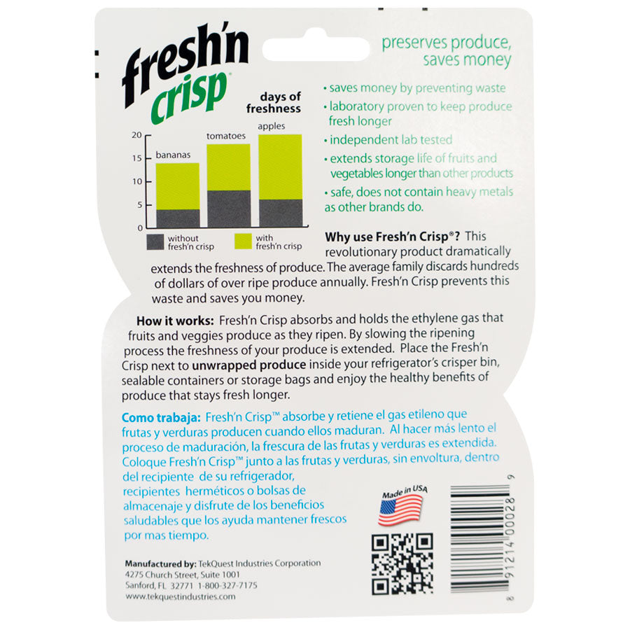 Fresh’n Crisp Produce Freshness Extender, Refillable 4 ct (SKU 63042 ...