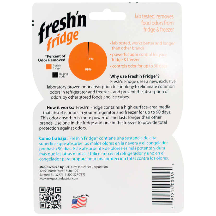 Fresh’n Fridge Refrigerator Odor Eliminator, Refillable Single Pack (S ...